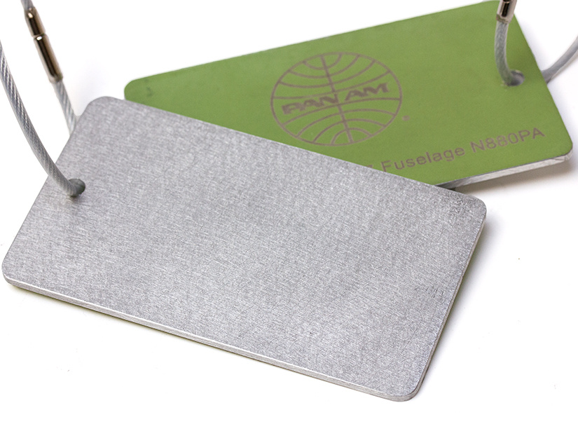 Pan Am 707 Fuselage Luggage Tag Brushed - Planewear