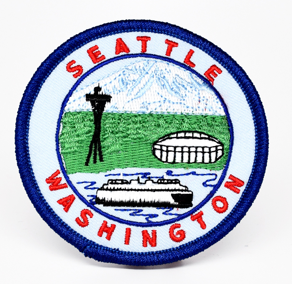 Washington Ferry, Mt Rainier, The Needle, Stadium Patch - Planewear