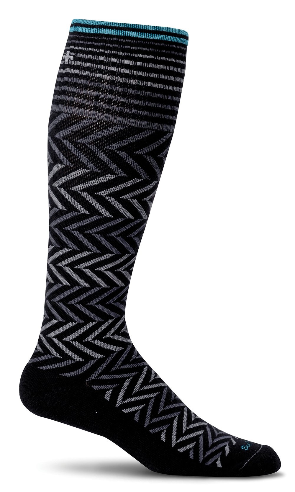 Goodhew Socks-Chevron Black- Women's M/L - Planewear