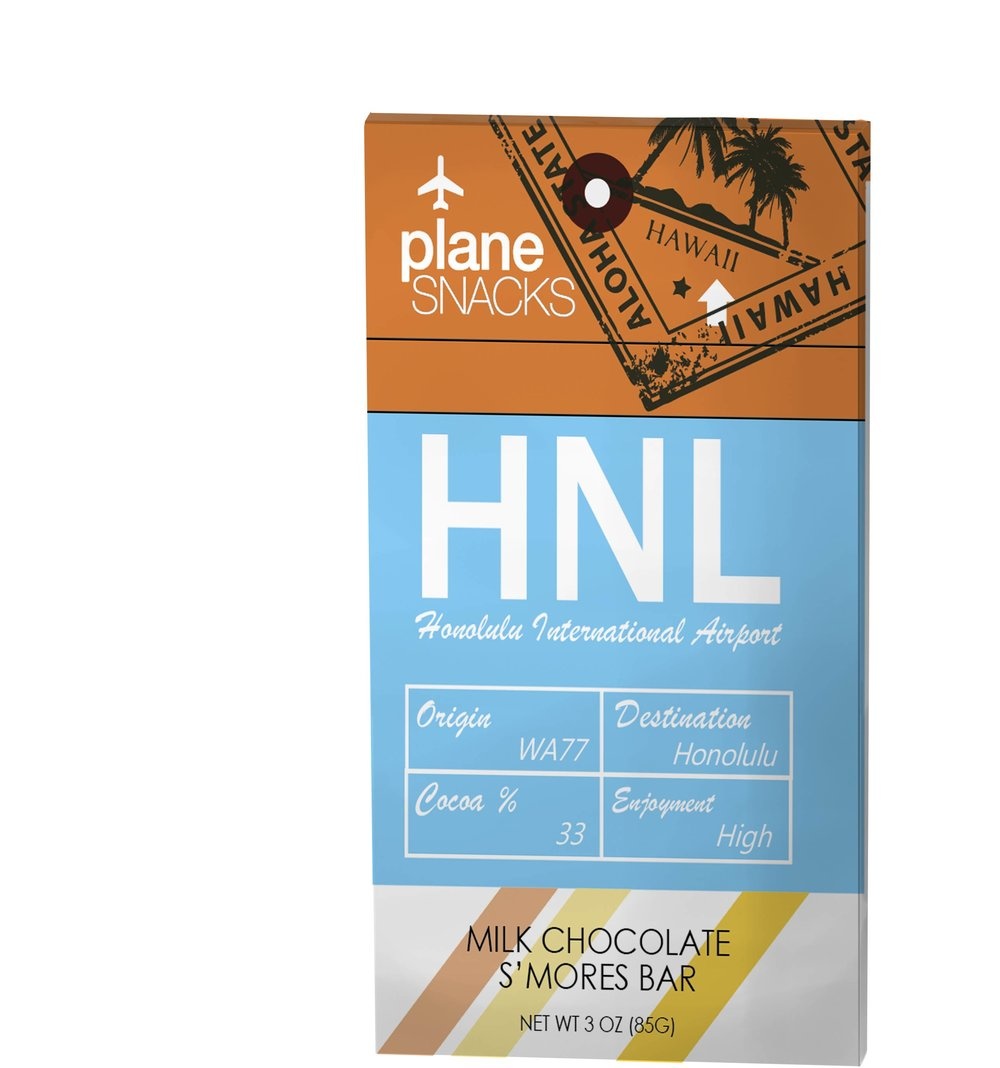 Plane Snacks HNL Milk Chocolate S'Mores Bar - Planewear