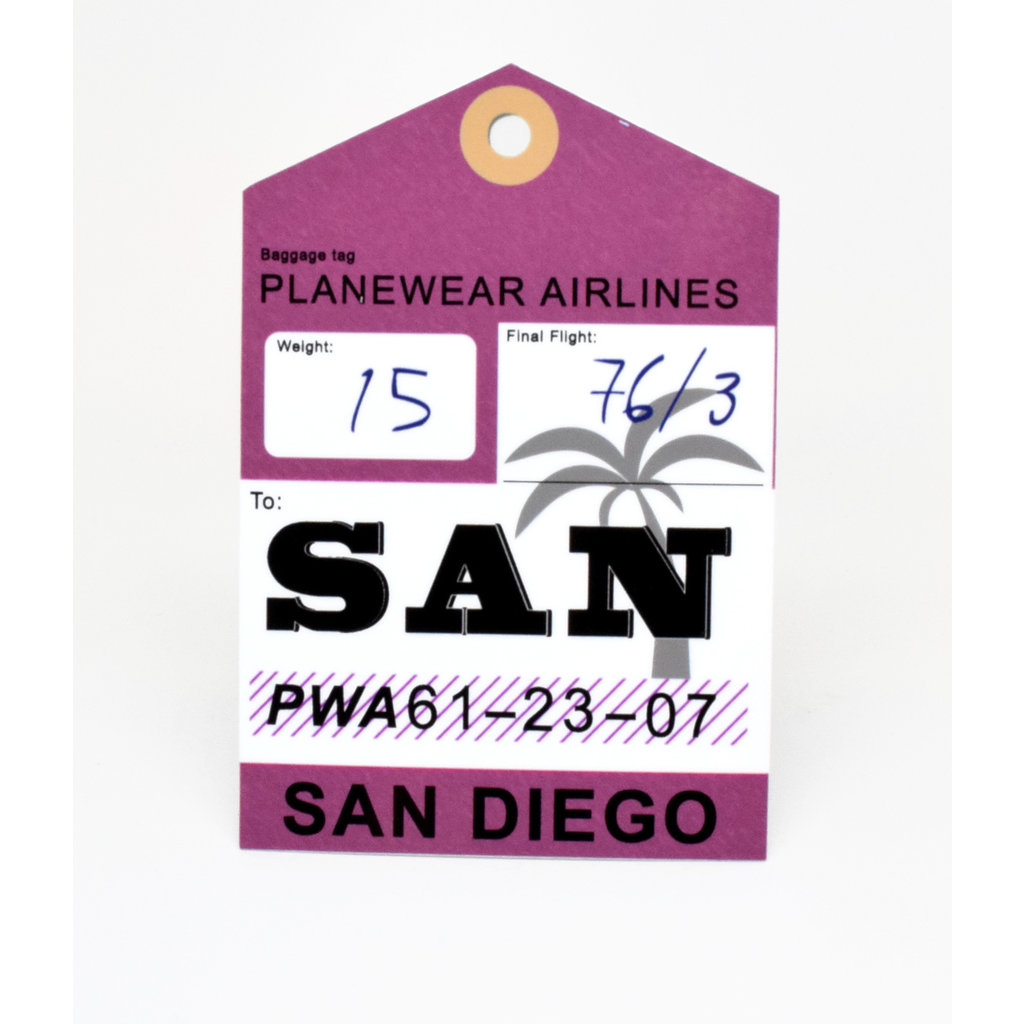 Baggage Tag Die-Cut Sticker-SAN - Planewear