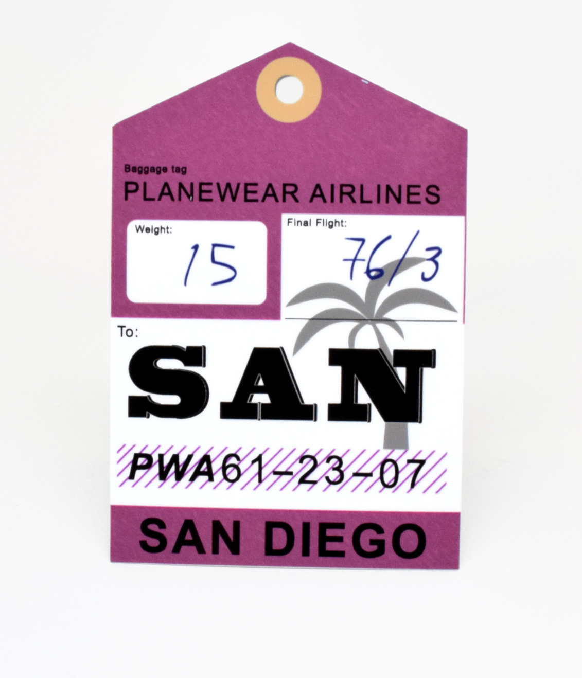 Baggage Tag Die-Cut Sticker-SAN - Planewear