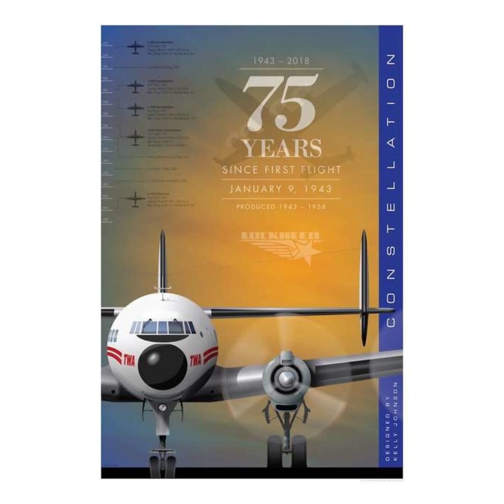 Lockheed Constellation 75 Years Poster 14 X 20 - Planewear