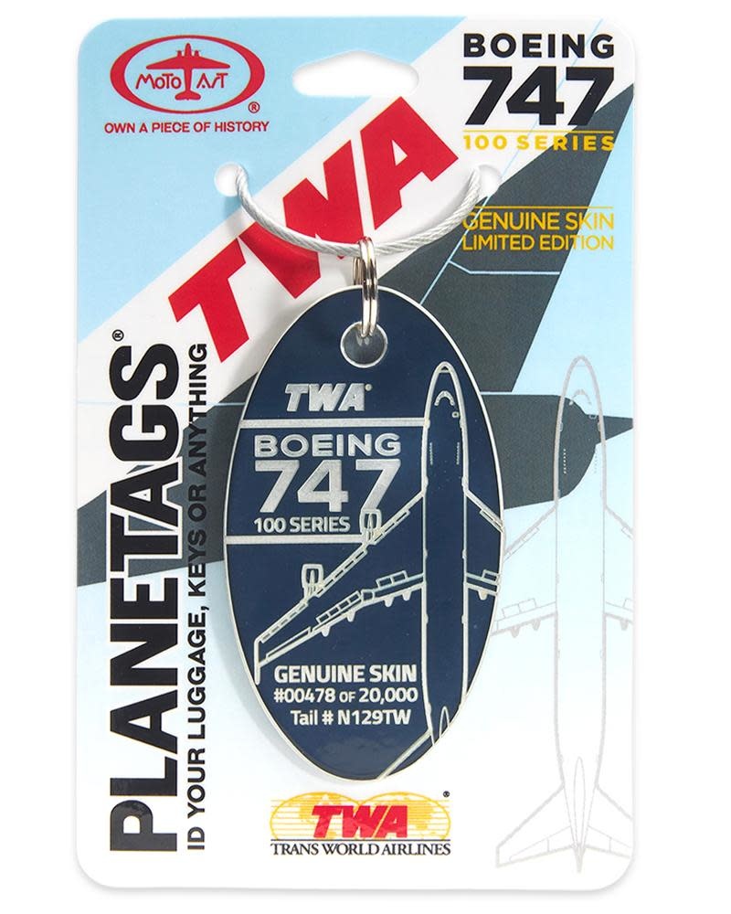 Plane Tag TWA 747-100 Blue Limited Edition - Planewear