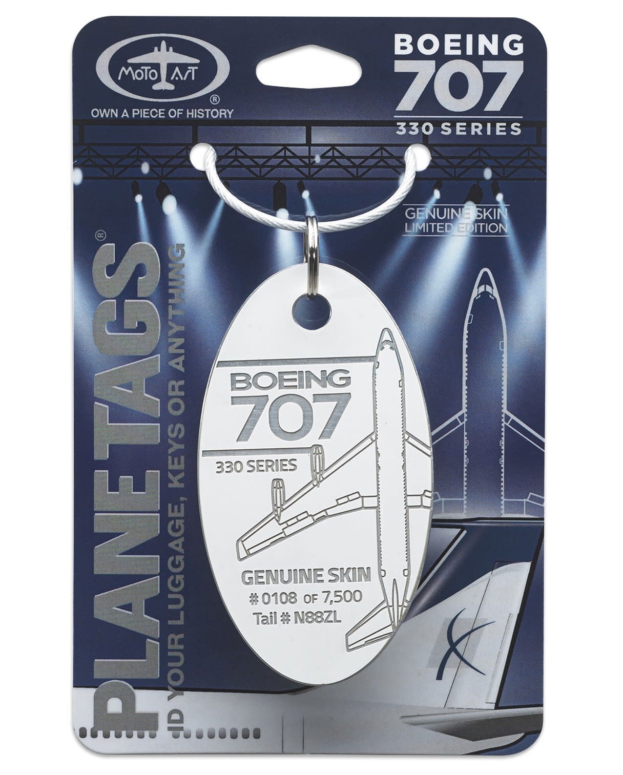 Plane Tag Boeing 707-330 White - Planewear