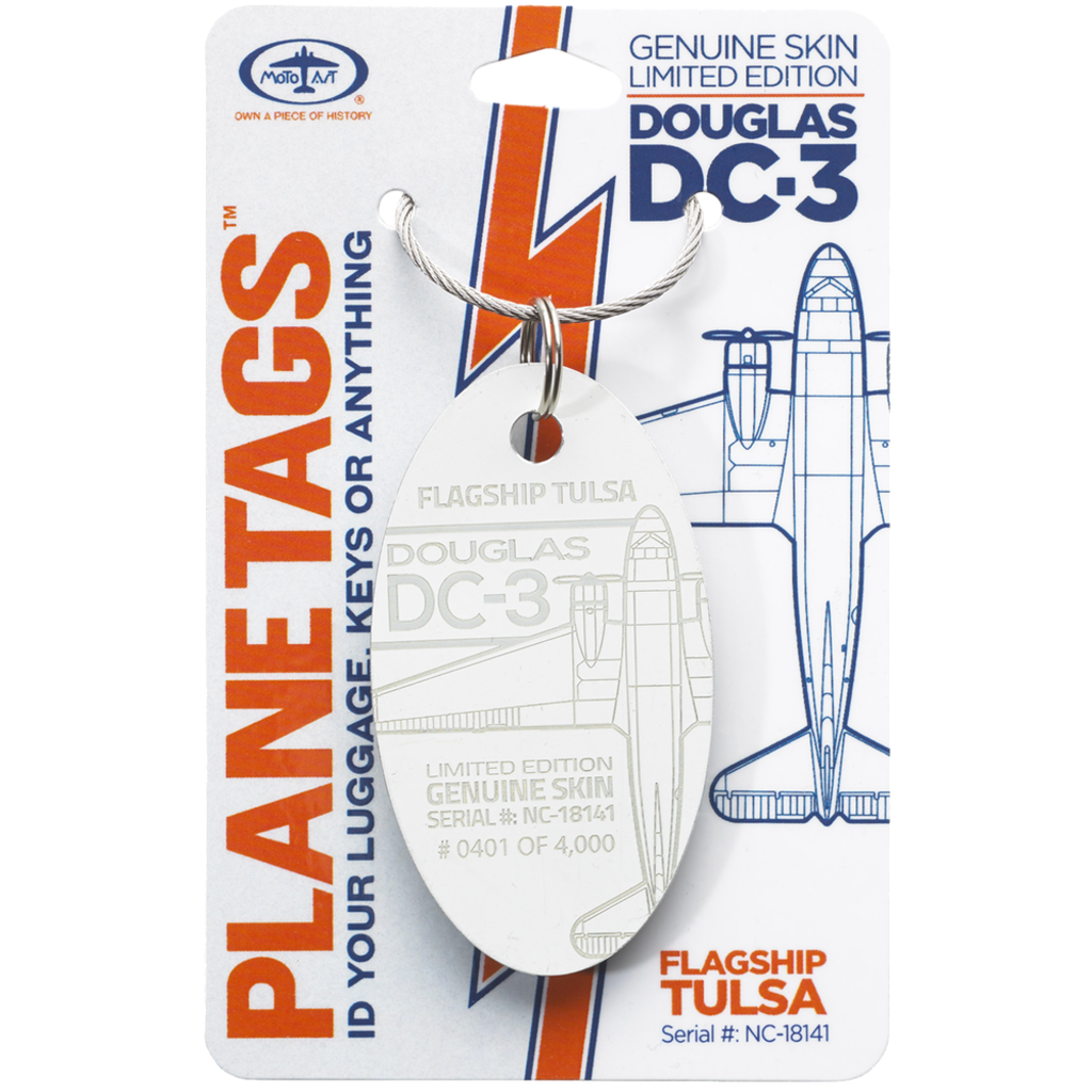 Plane Tag Douglas DC-3 Flagship Tulsa - Planewear