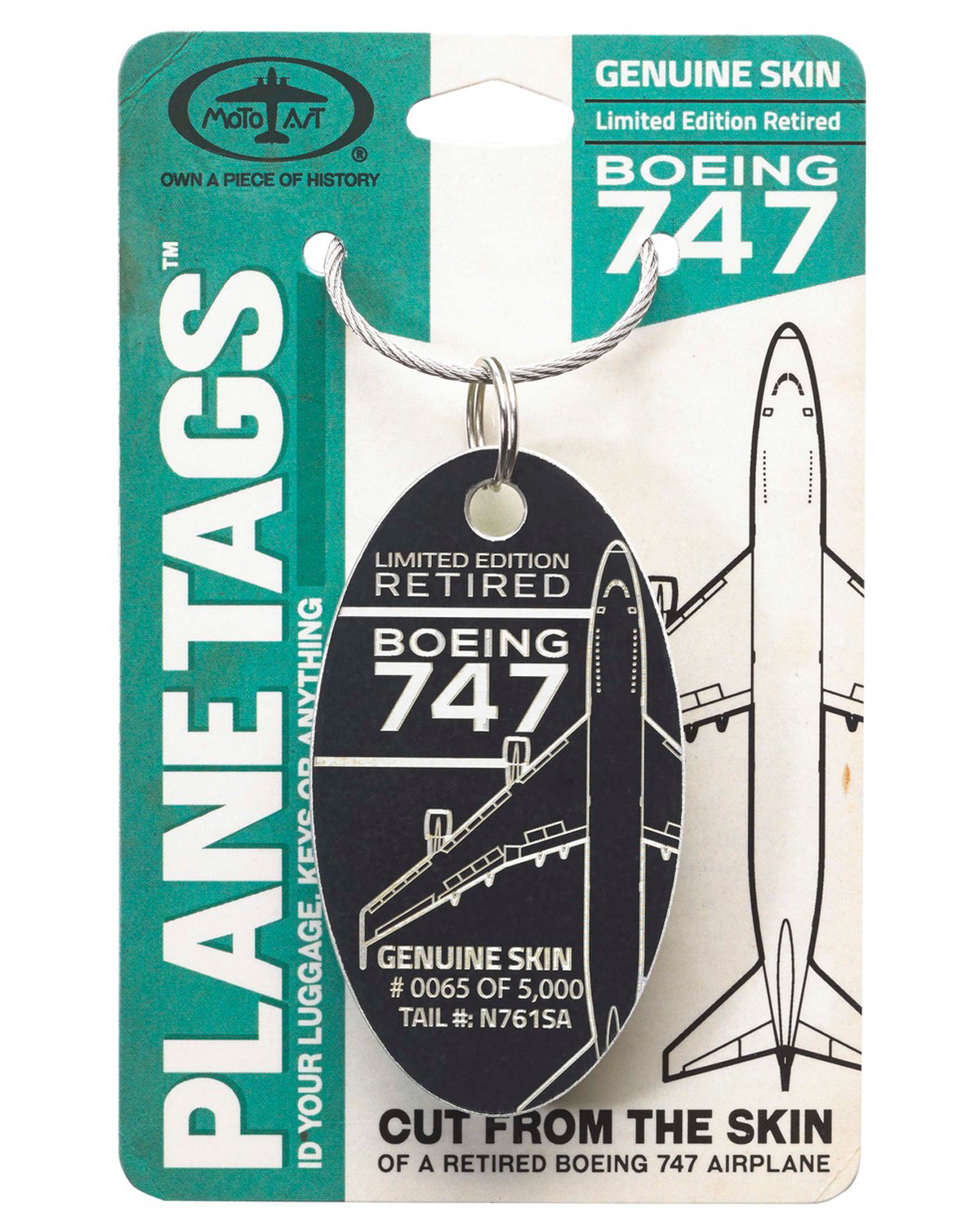 Plane Tag Boeing 747 -Black Tail# N761SA - Planewear