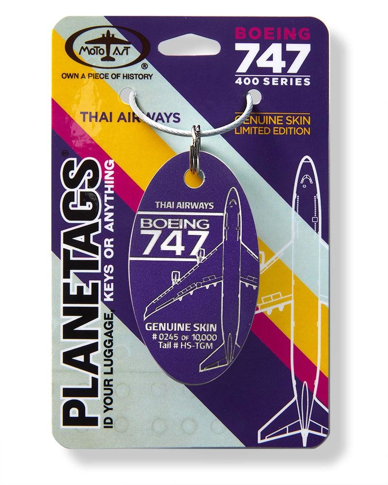 Plane Tag Boeing 747 Thai Airways-Purple - Planewear