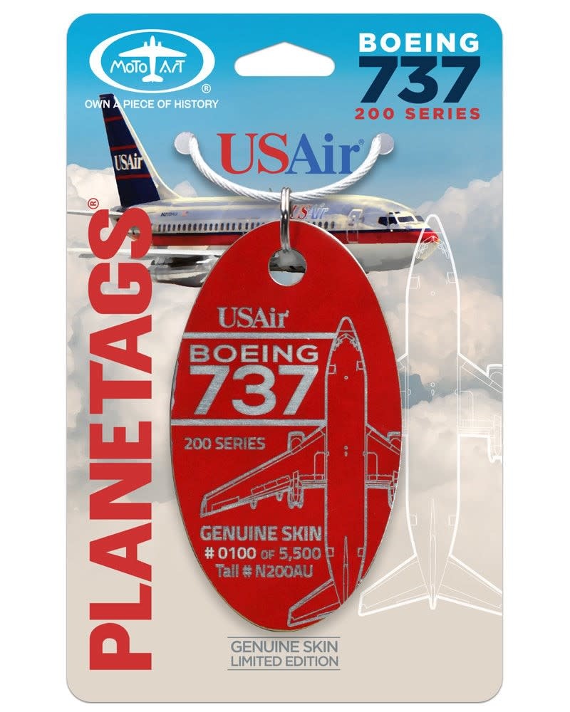 Plane Tag USAir 737 -Red ️ - Planewear