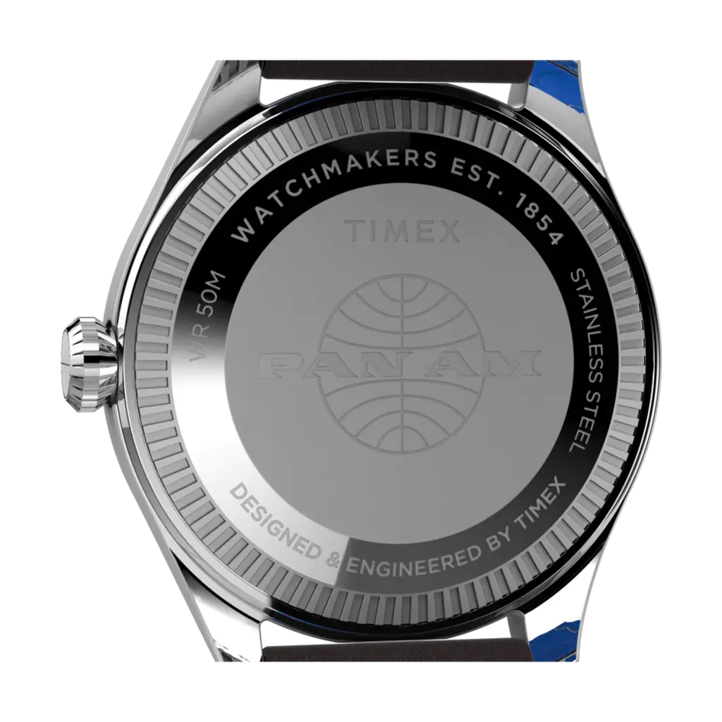 Timex X Pan Am Day-Date 42mm Leather Strap Watch ️ - Planewear