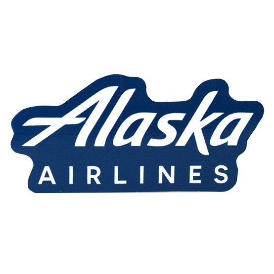 Alaska Airlines Die-cut Logo Sticker - Planewear