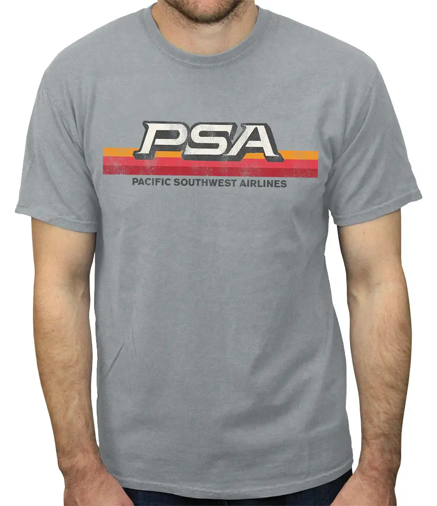 T-shirt: Mens PSA Retro Logo - Planewear
