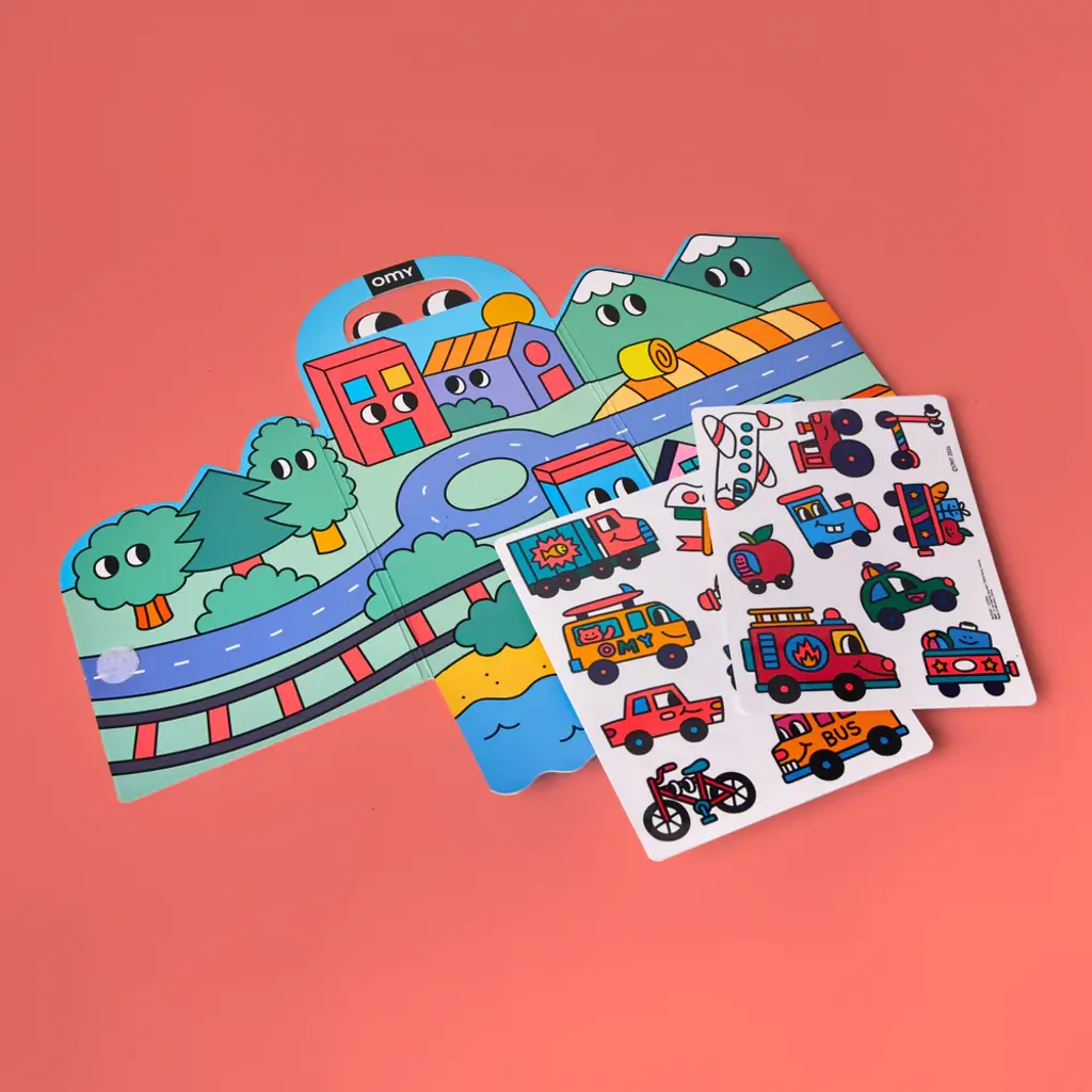 Sticker Book: Montessori Decor- Vroom Vroom - Planewear