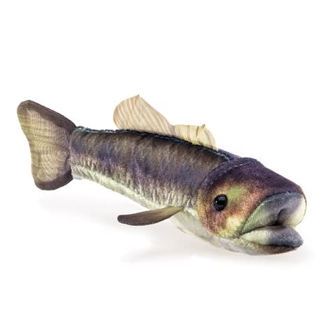 Folkmanis Mini Large Mouth Bass Finger Puppet - Angellina's Toy Boutique