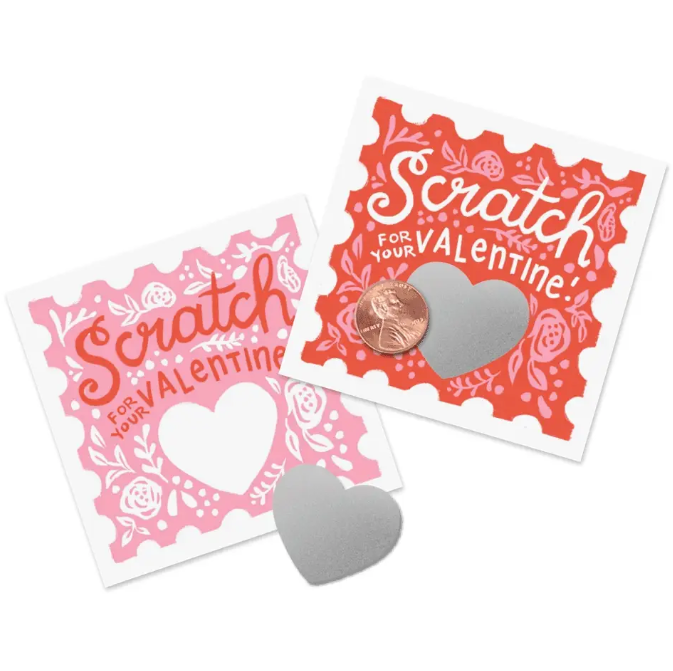 Inklings Paperie Scratch Off Valentines Card Floral - Angellina's Toy ...