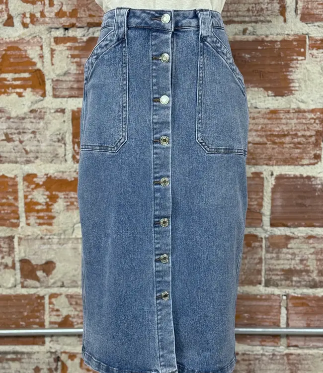 Shania Skirt, Bobbie Wash - Cheeks Jeans