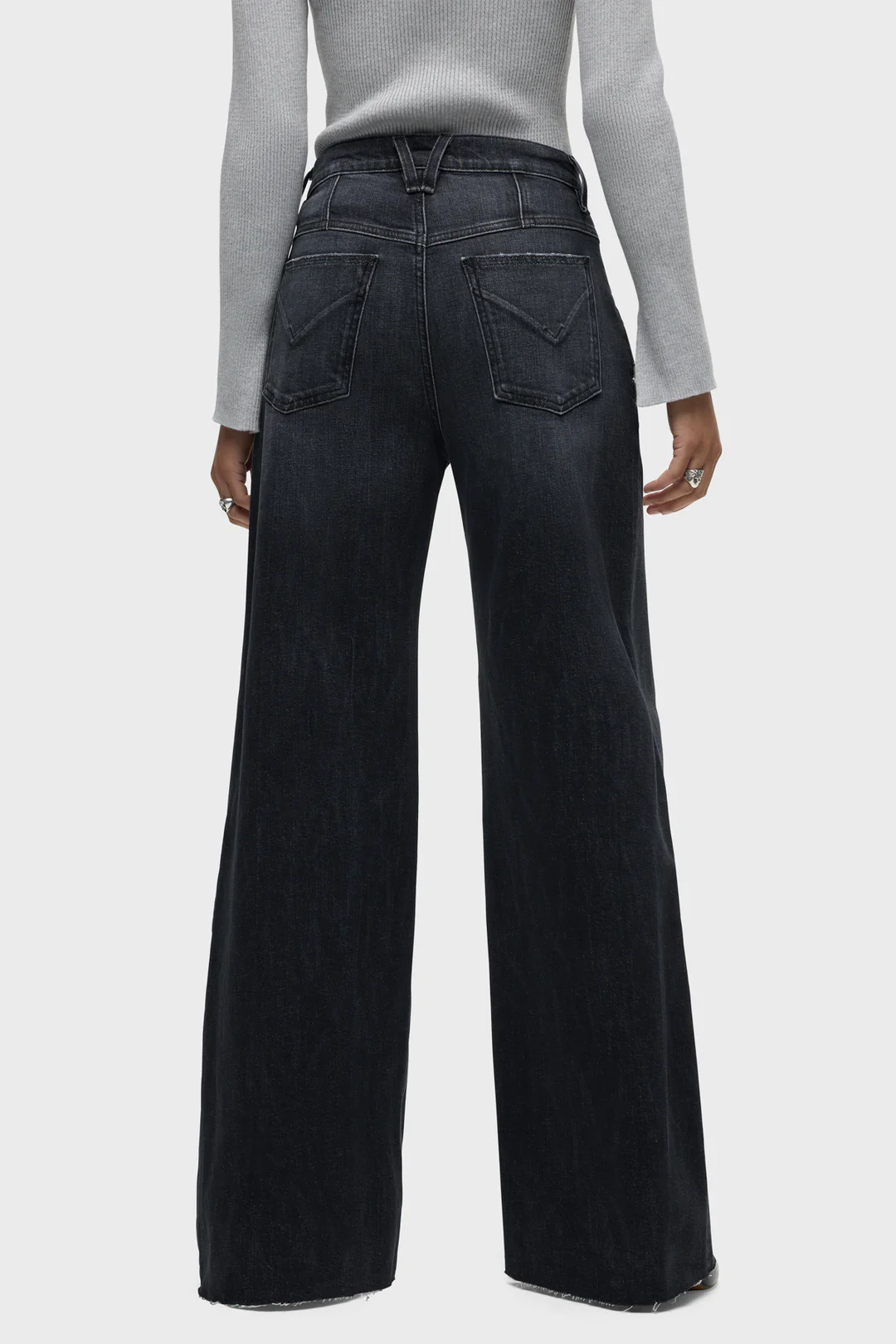 Jodie Front Yoke Wide Leg Jean, Milano Noir - Cheeks Jeans
