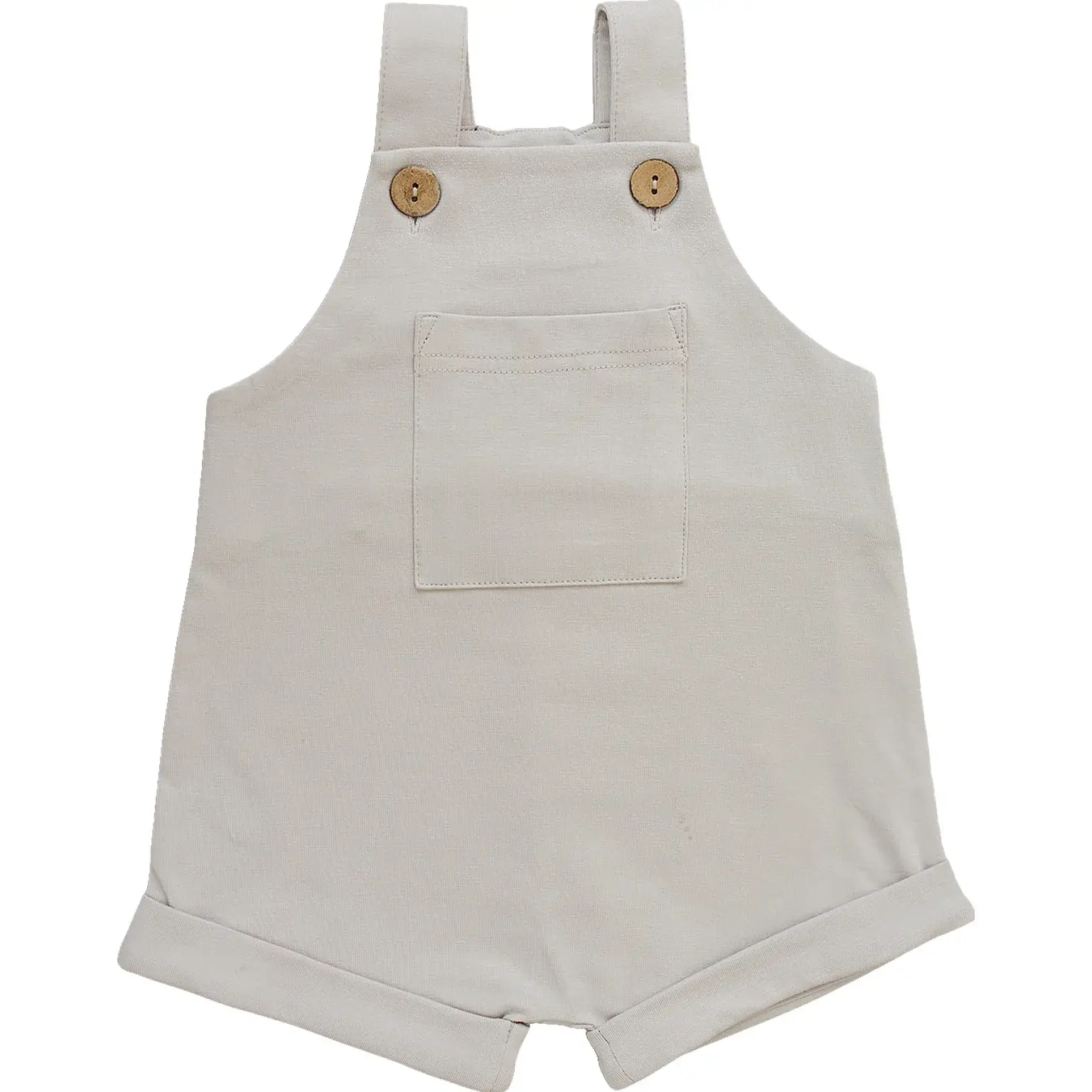 25MB04-Short Overalls, Grey - Cheeks Jeans