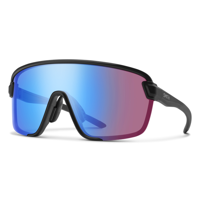 SMITH, Bobcat Matte Black / ChromaPop Low Light Rose Blue Mirror - The ...