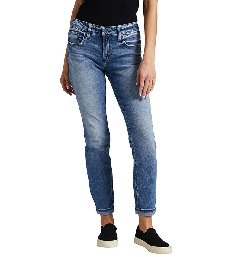 SILVER L27170SJL267 BOYFRIEND SLIM LEG MID RISE - JEANS UNLIMITED ...