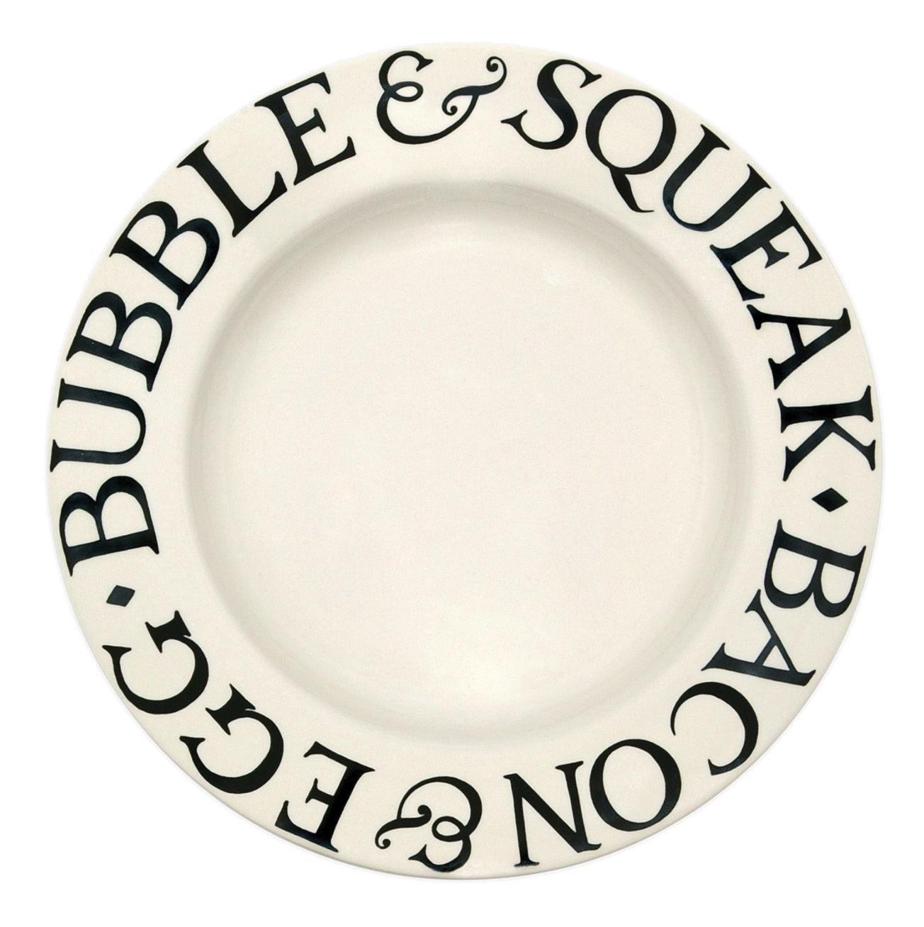 Emma Bridgewater Black Toast ‘Bubble & Squeak’ 10.5" Dinner Plate - Bacci's