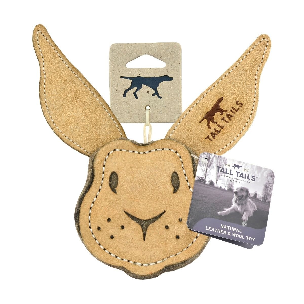 Tall Tails Tall Tails Scrappy Rabbit Natural Leather Toy - Ruff Haus Pets