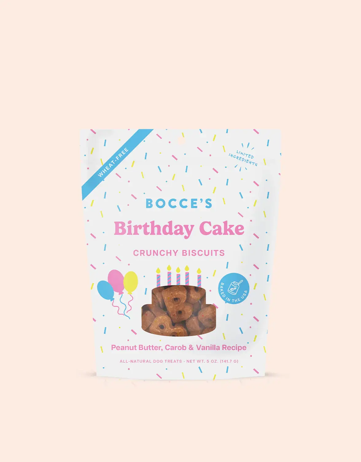 Bocce's Bakery Bocce's Birthday Cake Crunchy Biscuits Dog Treats 5oz ...
