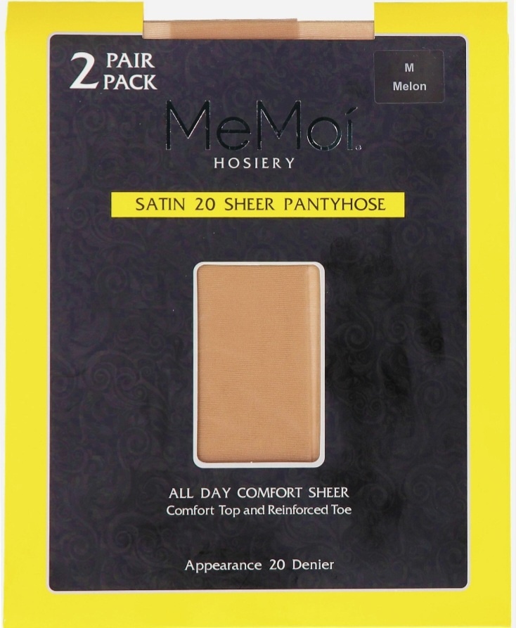 Memoi Womens Satin 20 Sheer 2 Pair Pack MS-650 - Sox World Plus