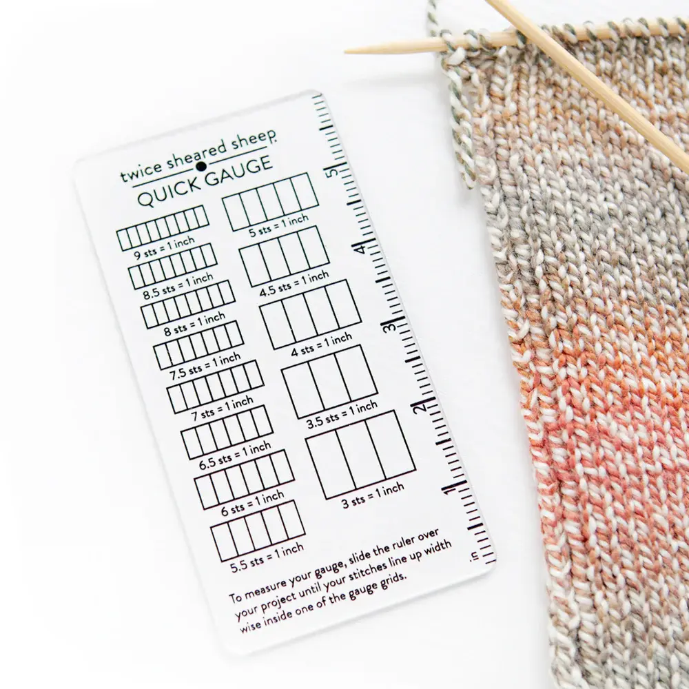 Quick Gauge Ruler - The Blue Purl - Yarn and Knitting Shop