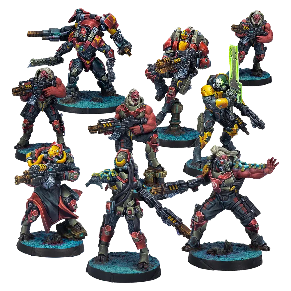 Corvus Belli Infinity: Morat Aggression Force Action Pack - Rune & Board