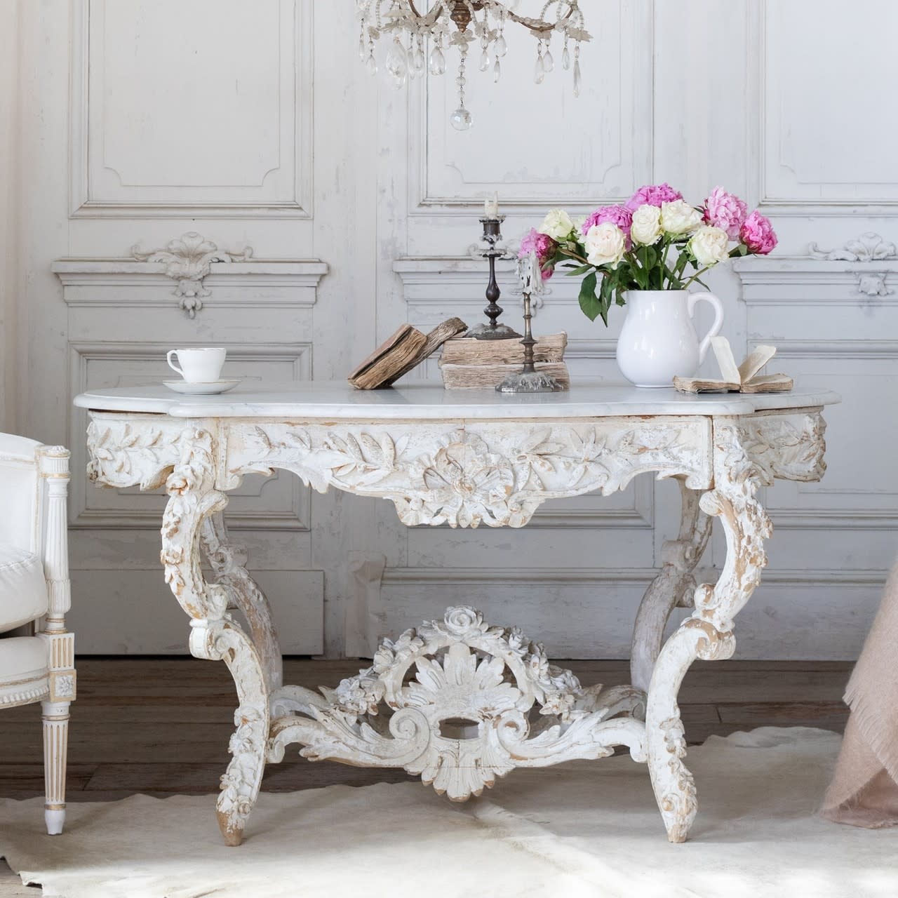 White retro table store