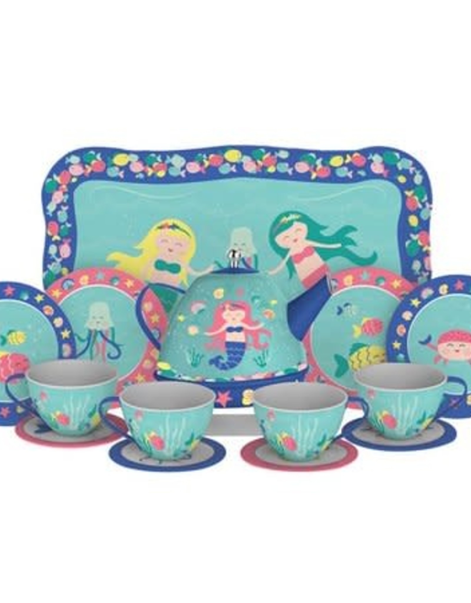 Mermaid Tin Tea Set - The Toy Quest