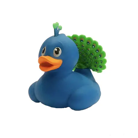 Rubber Duck Peacock - The Toy Quest