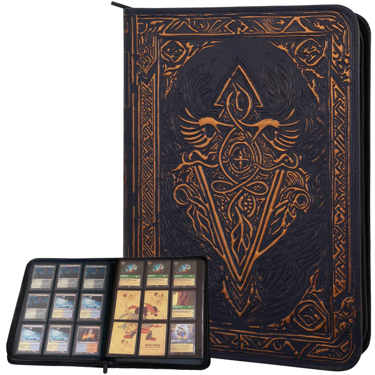 Trading Card Binder Ancient Spell Book - Blue - The Wandering Dragon ...