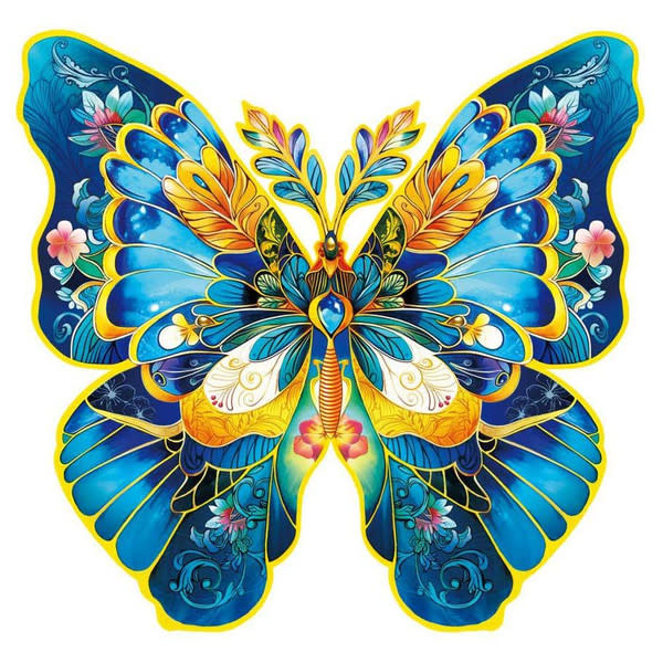 Wooden Morpho Helena Butterfly 200 Piece Puzzle - The Wandering Dragon ...