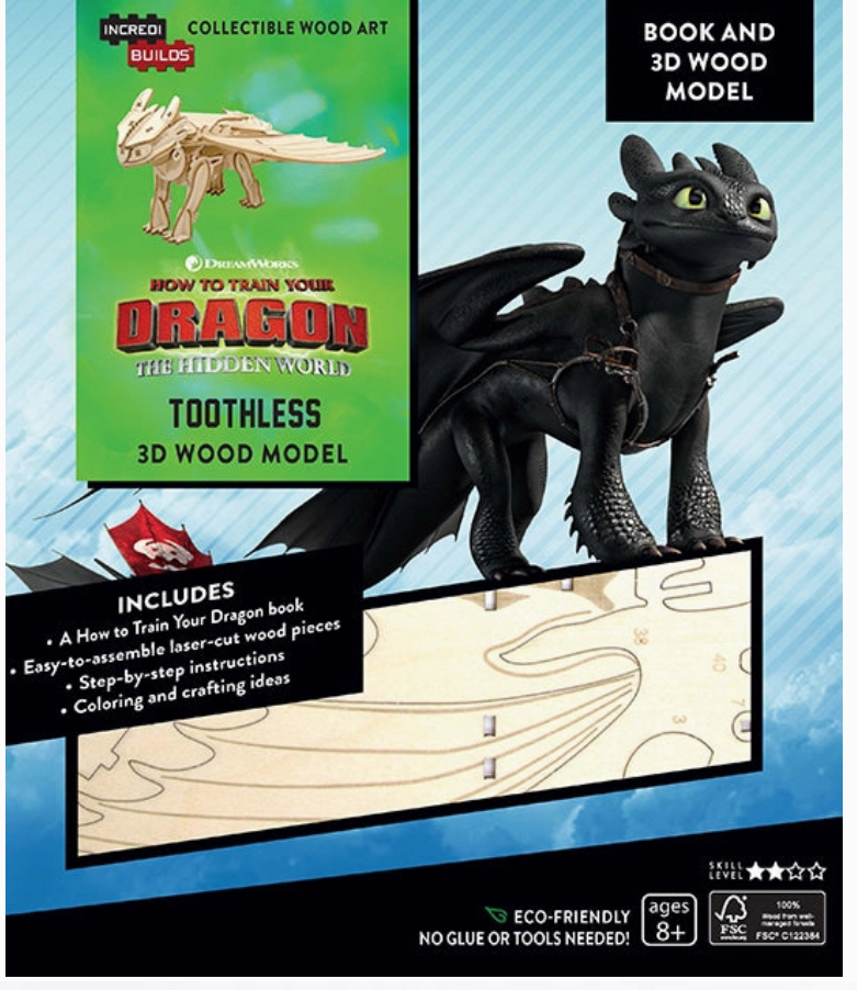 IncrediBuilds - DreamWorks Dragons Book and 3D Wood Model - The ...