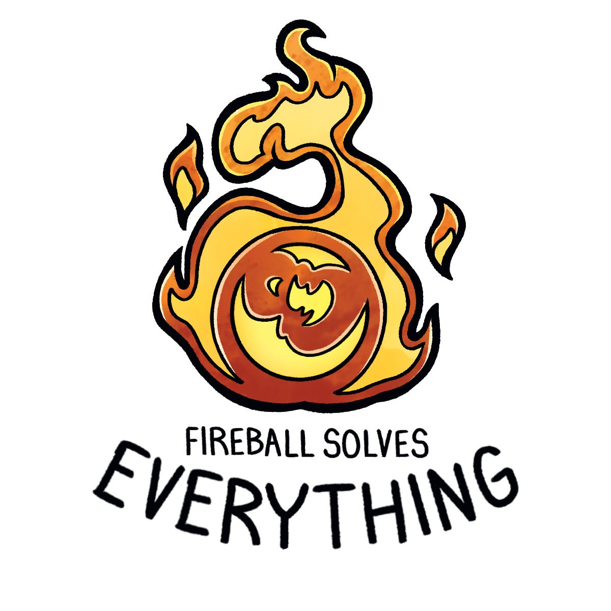 A.H. Stickers Sticker: Fireball Solves Everything - The Wandering ...