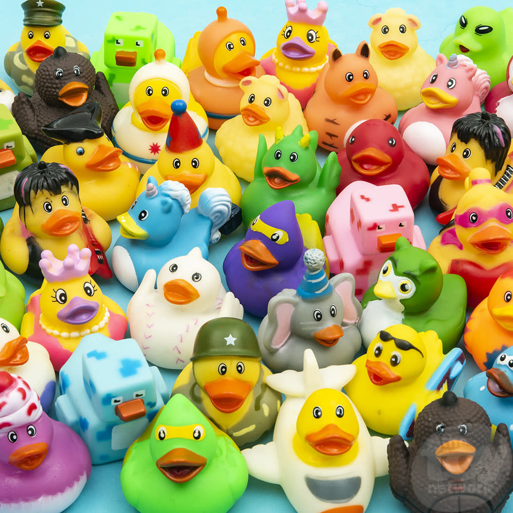 2" Assorted Rubber Duckie - Lets Play: Games & Toys