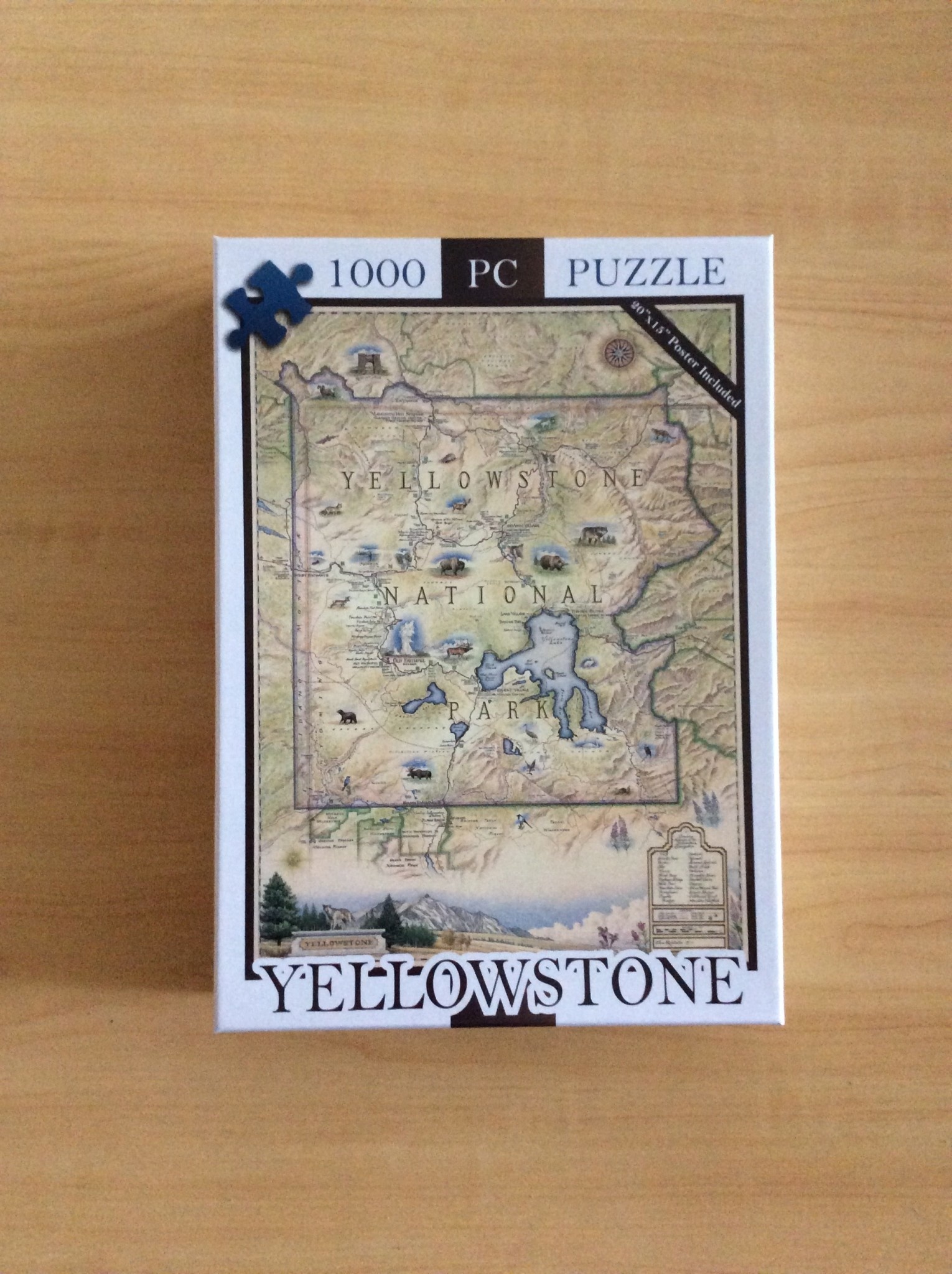 Yellowstone Map 1000 Pc Puzzle - Lets Play: Games & Toys
