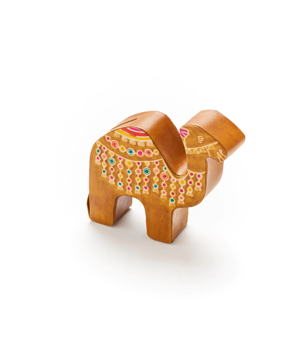 Leather Camel Bank, India - Village Goods