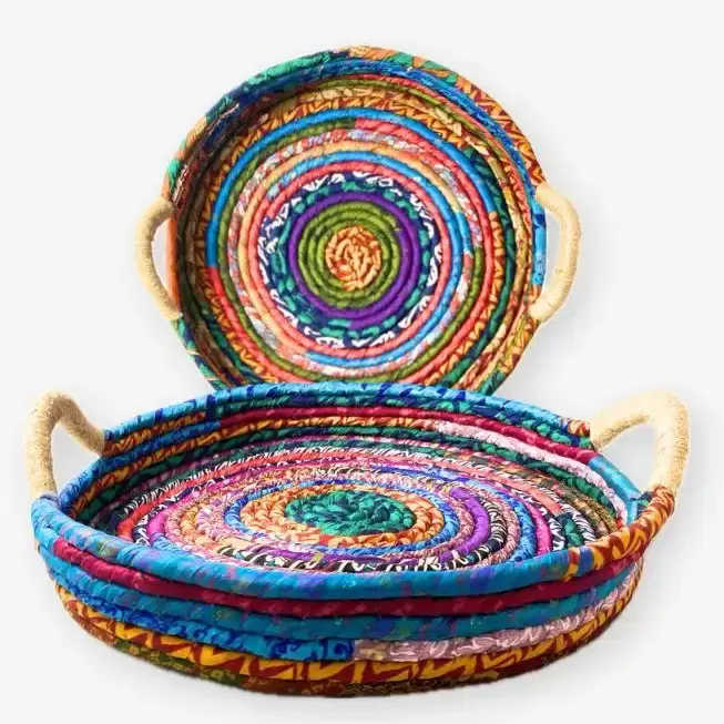 Silk Coil Tray with Handles - Village Goods