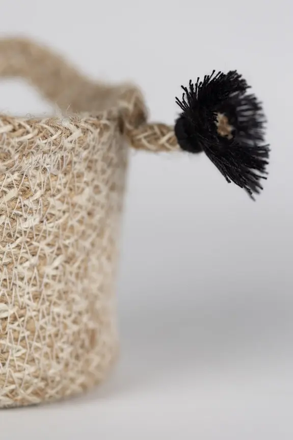 Cat Face Jute Basket - Village Goods