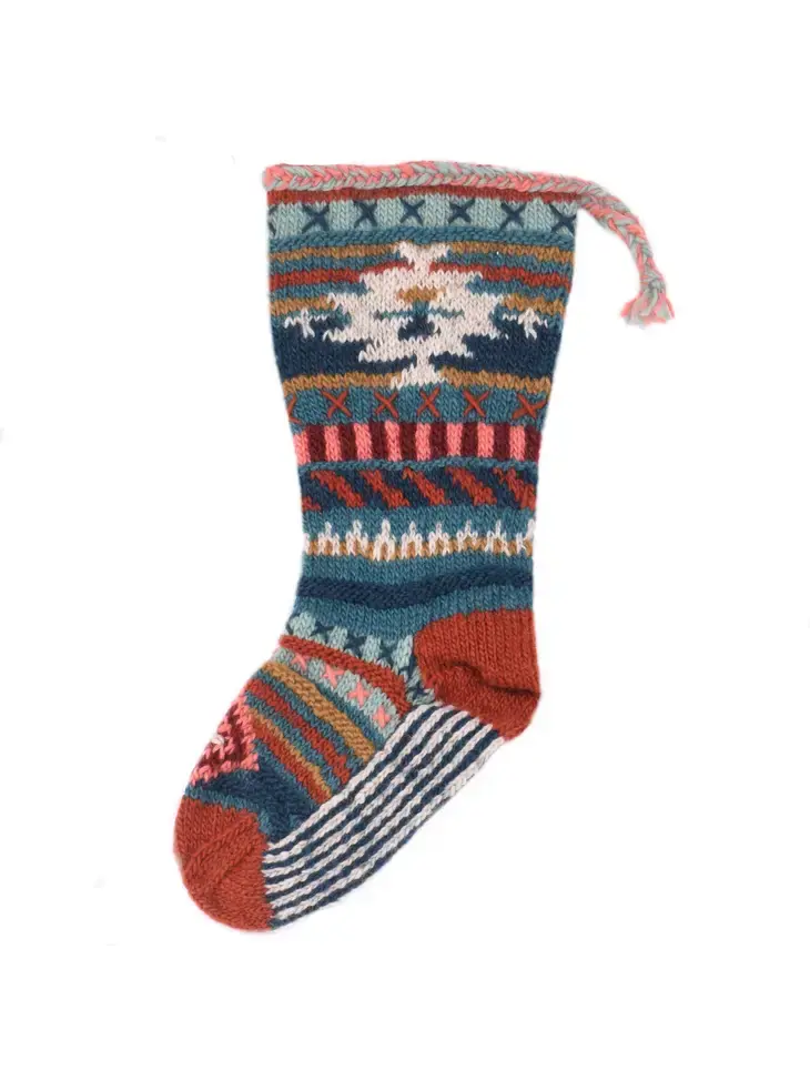 Knit Wool Christmas Stocking - Village Goods