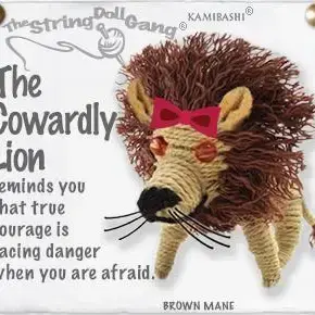 String Doll Keychain - The Cowardly Lion - Village Goods