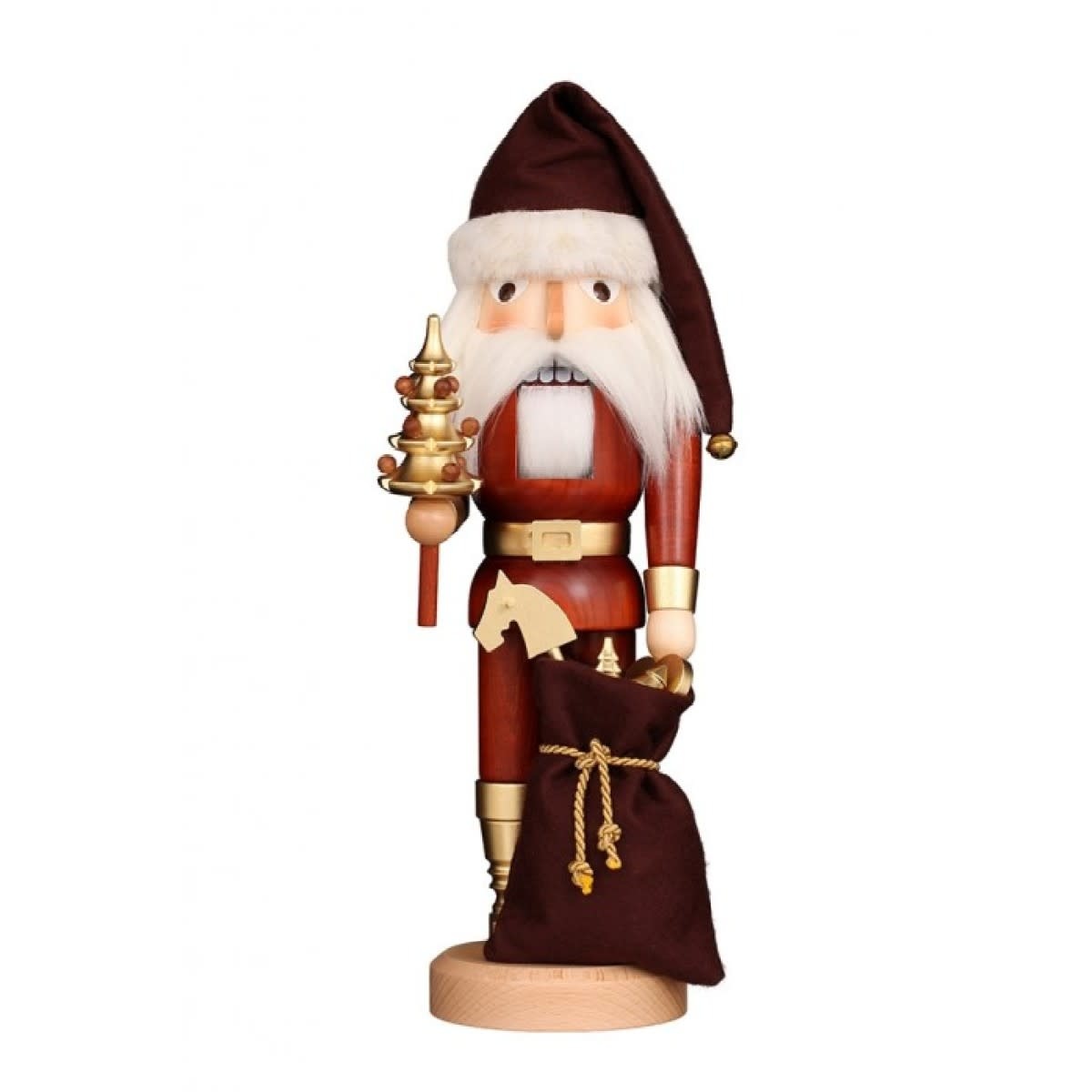 32-312 Ulbricht Nutcracker Santa Gold Natural 16 inches - Nutcracker ...