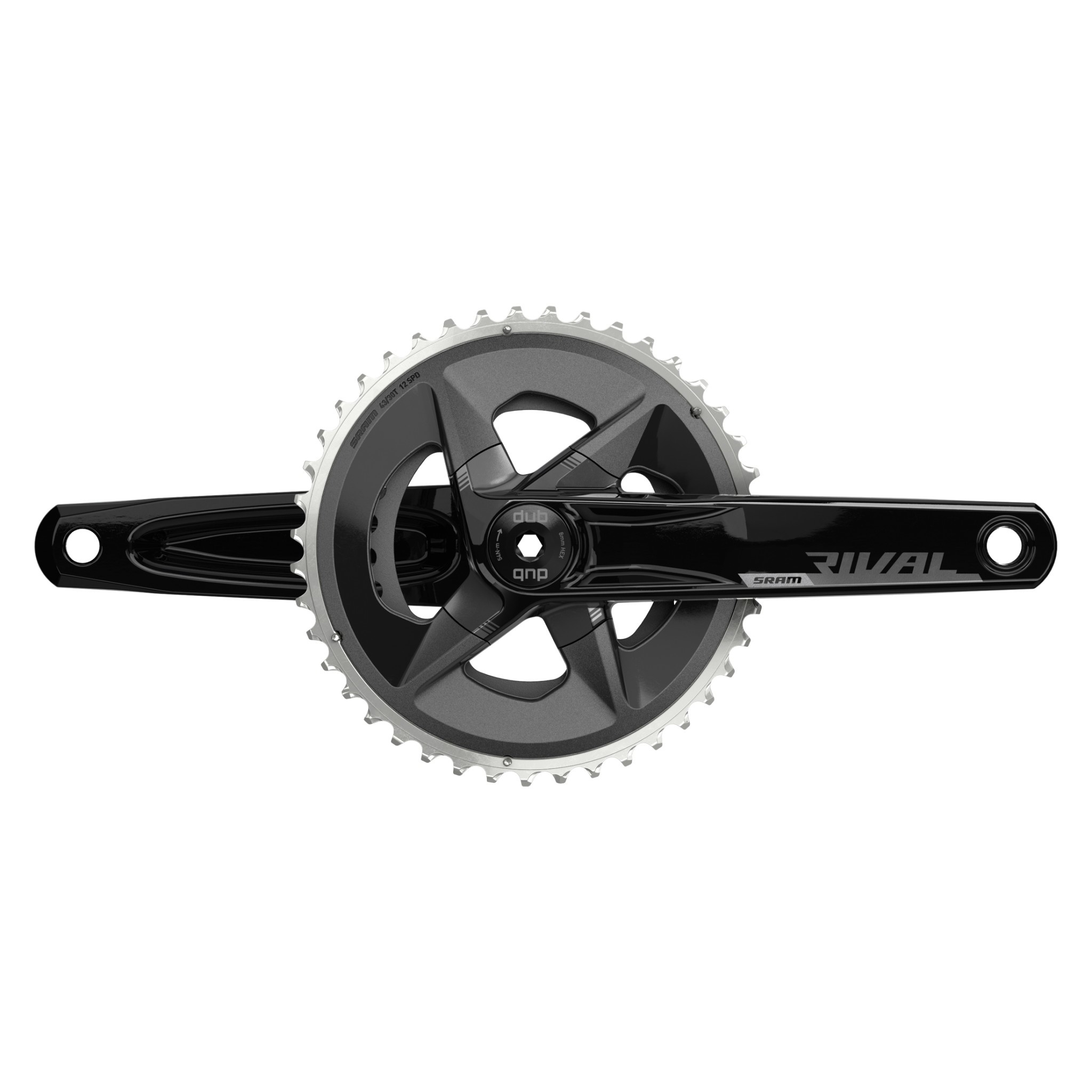 SRAM SRAM Rival AXS Crankset 170mm, 12-Speed, 48/35t, 107 BCD, DUB Spindle Interface, Black, D1 ...