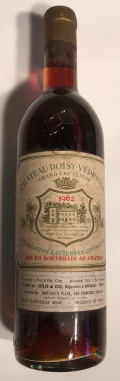 Ch Doisy Vedrines 1962 - gourmetwines.com