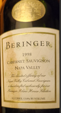 Beringer Cabernet Rhine House 1998 - gourmetwines.com