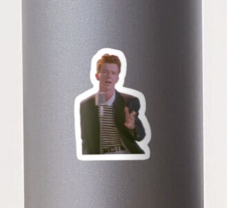 Rick Roll Sticker - BOB Headquarters