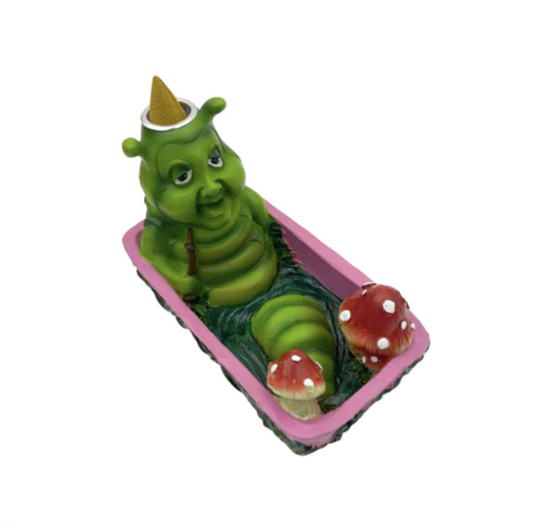 INC-CBN-3159 - Caterpillar Smoking Hookah Backflow Incense Burner - BOB ...